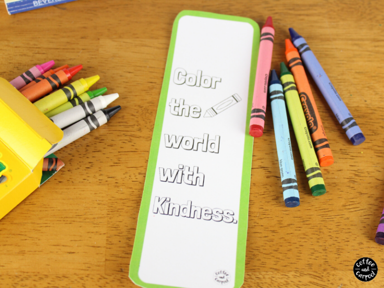 Kindness Bookmarks - Coffee and Carpool: Intentionally Raising Kind Kids