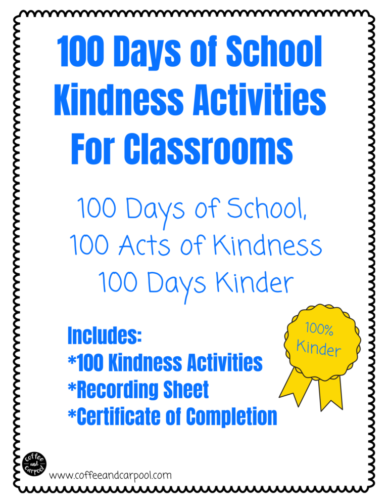 100 Days of Kindness - Coffee and Carpool: Intentionally Raising Kind Kids