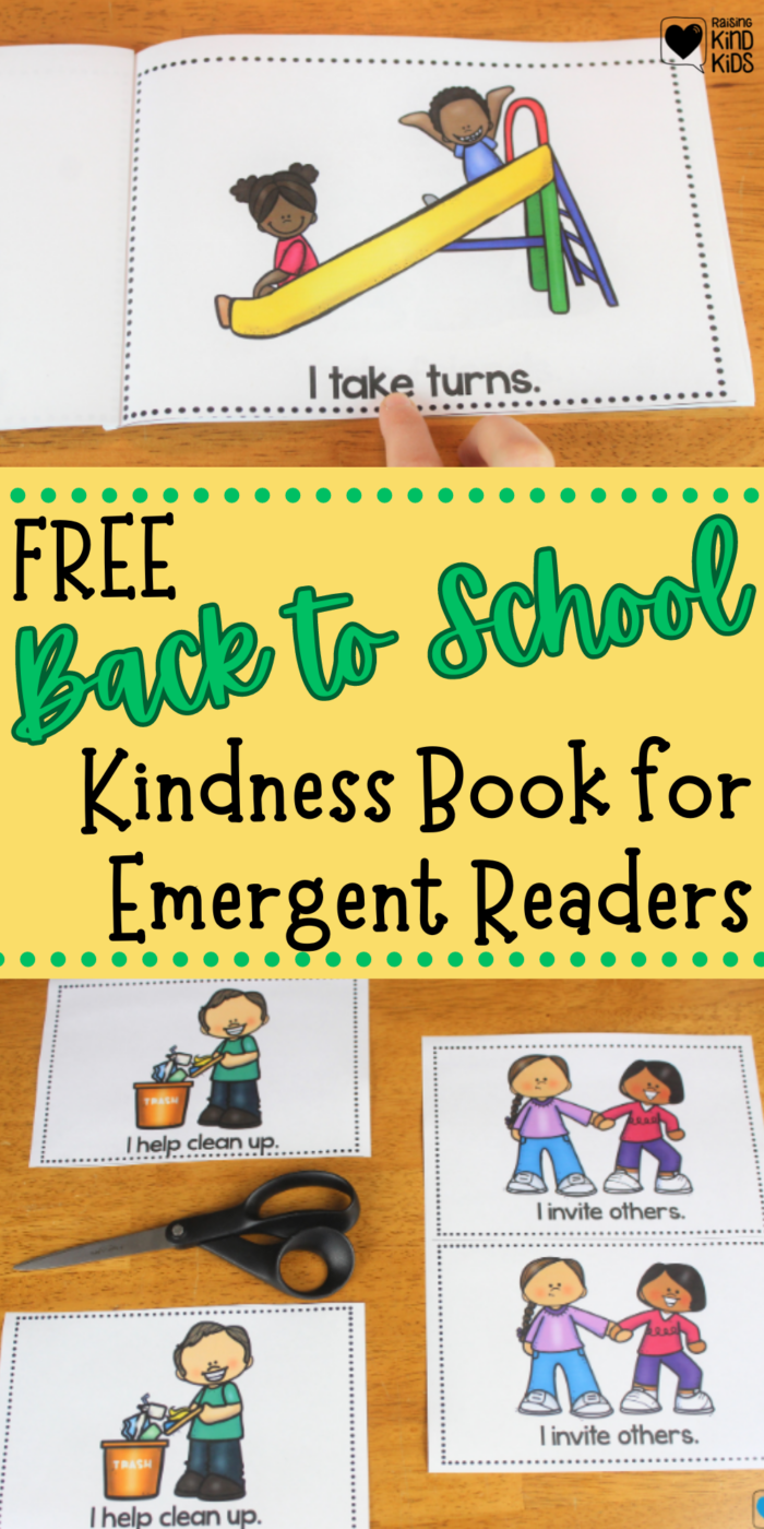 I am Kind at School Emergent Reader Freebie