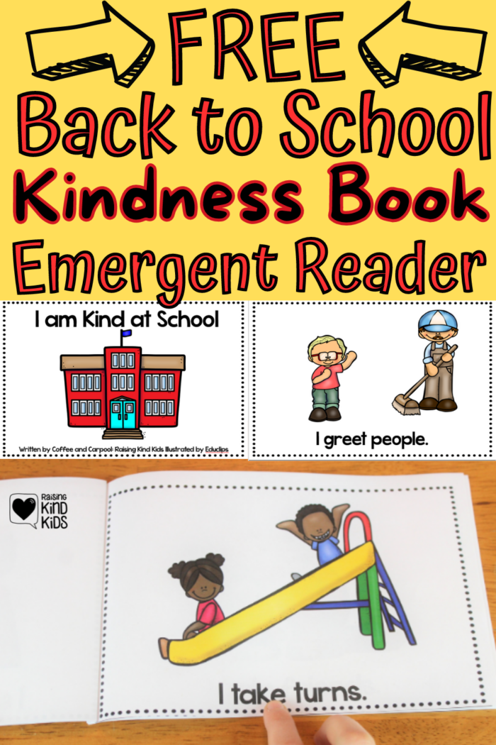 I am Kind at School Emergent Reader Freebie