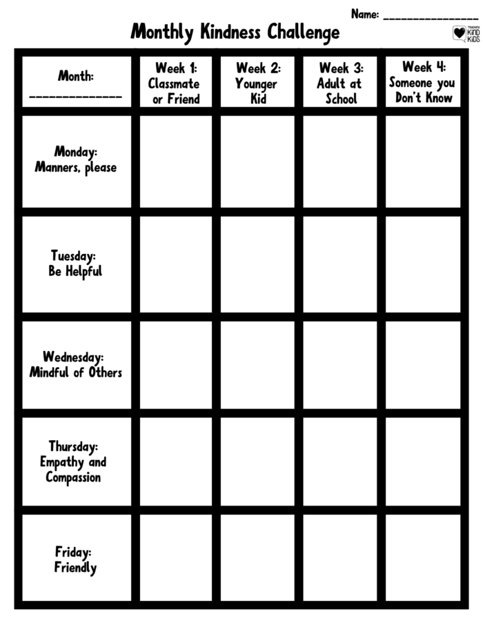 How to Use this Monthly Kindness Challenge to Make Kindness a Habit