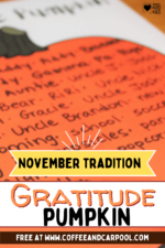 Use this Printable Gratitude Pumpkin to Focus on Gratitude