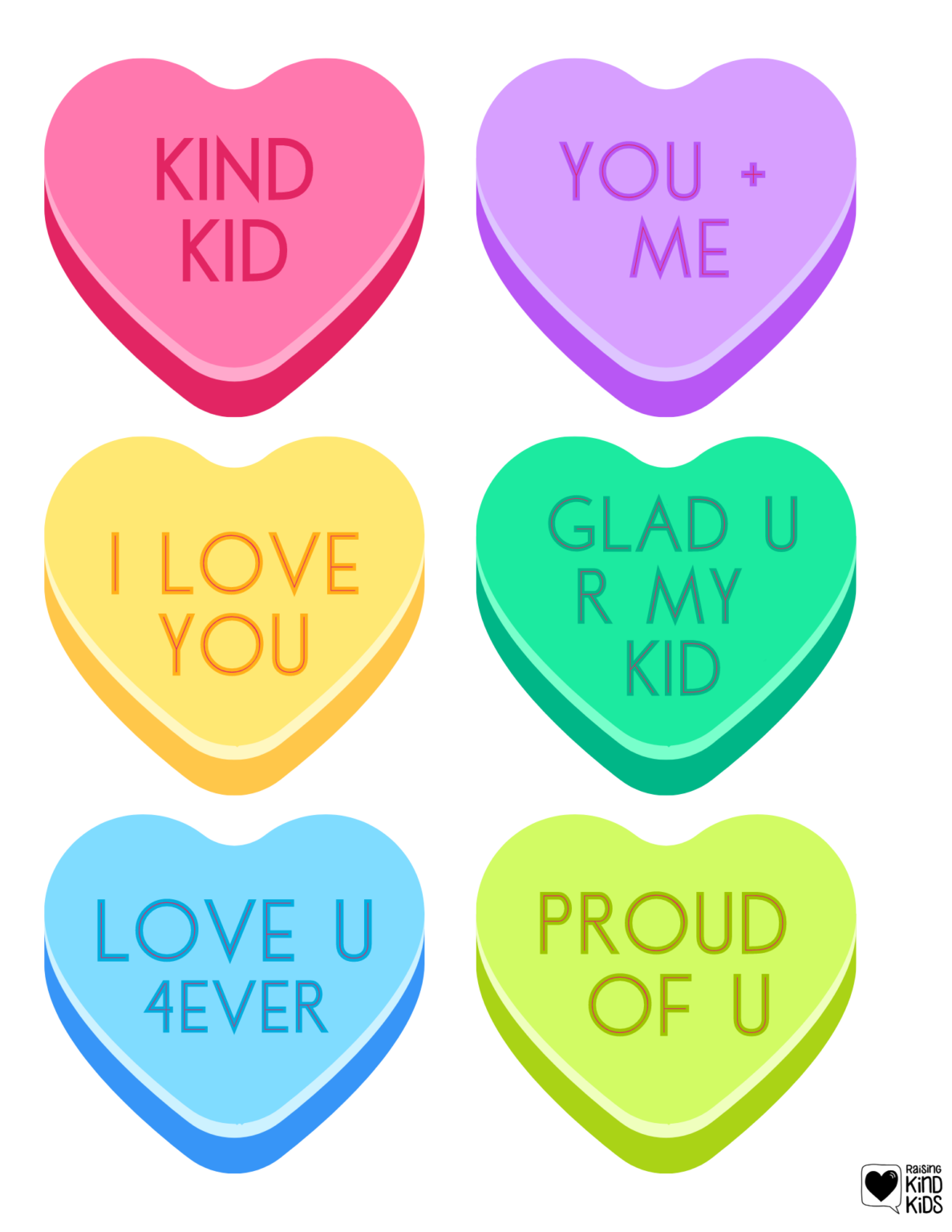 Printable Valentine Cards that Spread Kindness