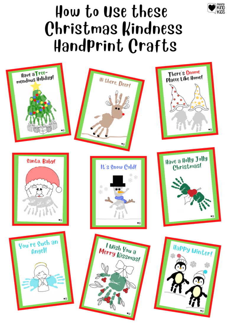 Christmas Handprint Crafts to Spread Kindness this Winter