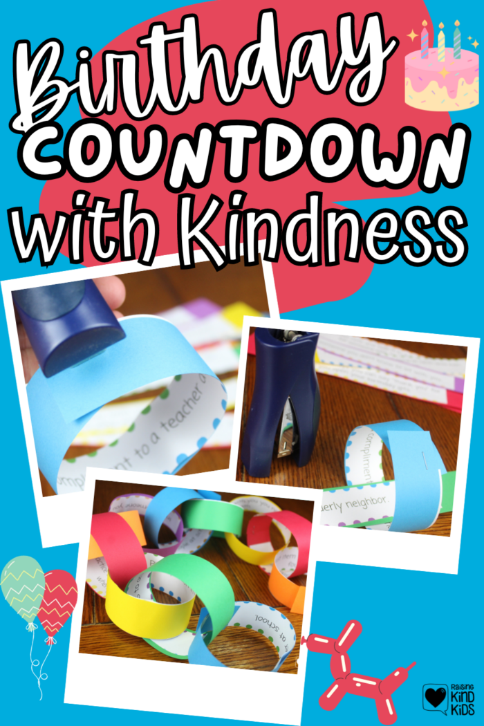 Countdown to Birthday Kindness Paper Chain